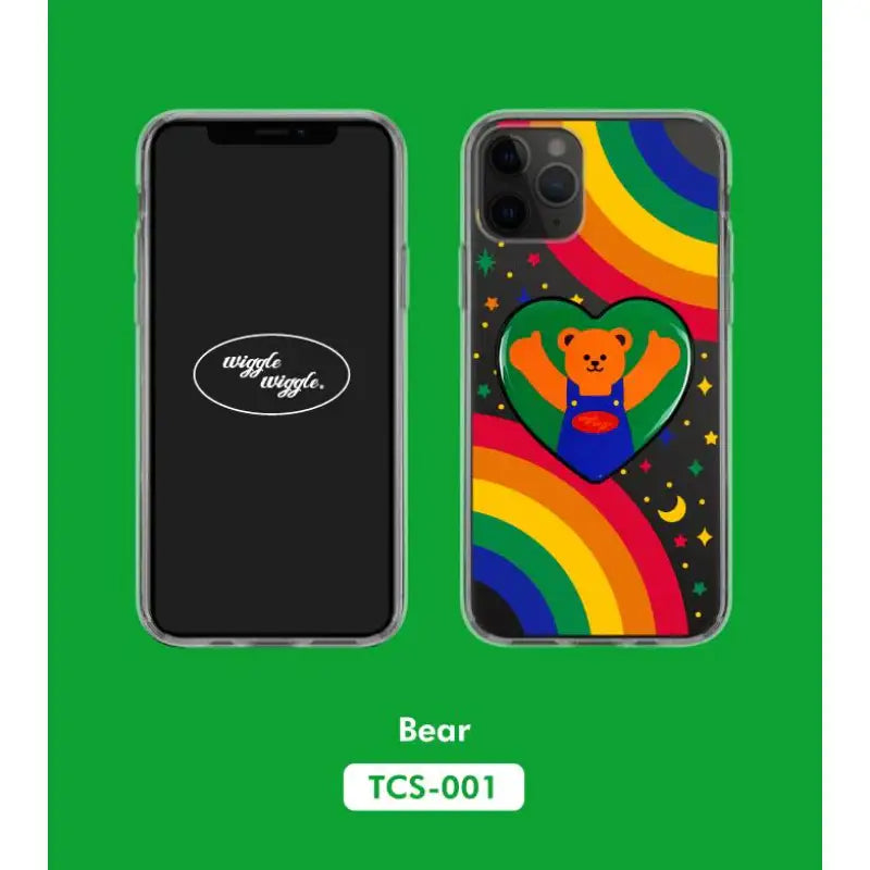 Wiggle Wiggle - Samsung Series Transparent Case & Heart Griptok Set – Harumio