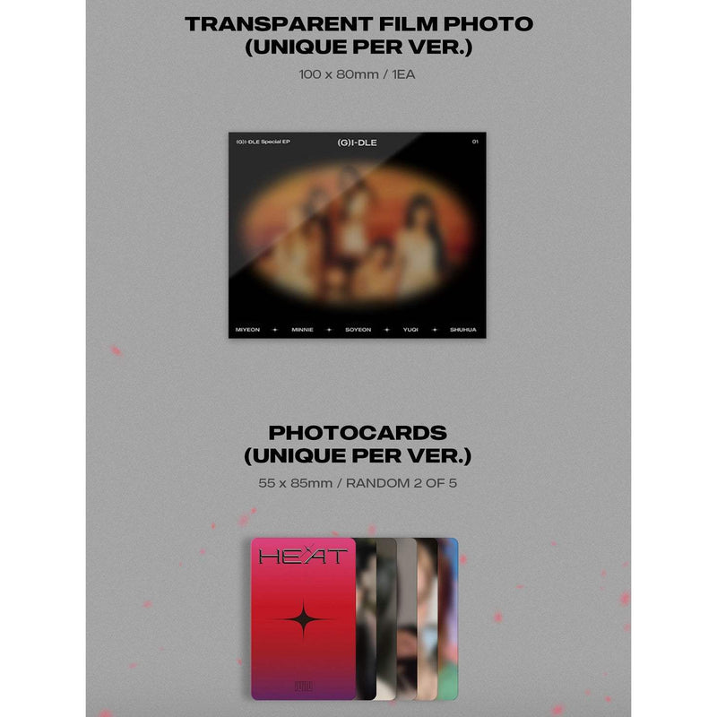 (G)I-DLE - Heat : Premium Sleeve Album (Flare Version) – Harumio