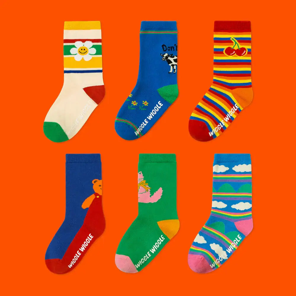 Wiggle Wiggle - Daily Kids Socks – Harumio