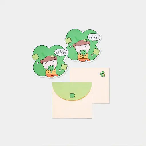 Maru Is a Puppy - Maru Clover Shaped Letter Paper – Harumio