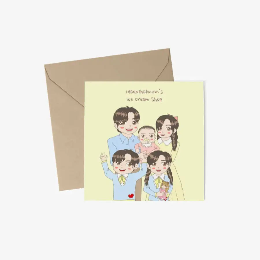 Maquihalmum - Wish Dew Family Postcard & Envelope Set – Harumio