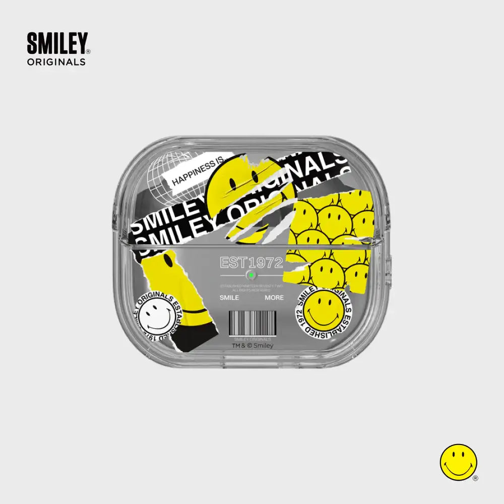 SLBS - Smiley Gray Pattern Clear Cover (Galaxy Buds3 Pro) – Harumio