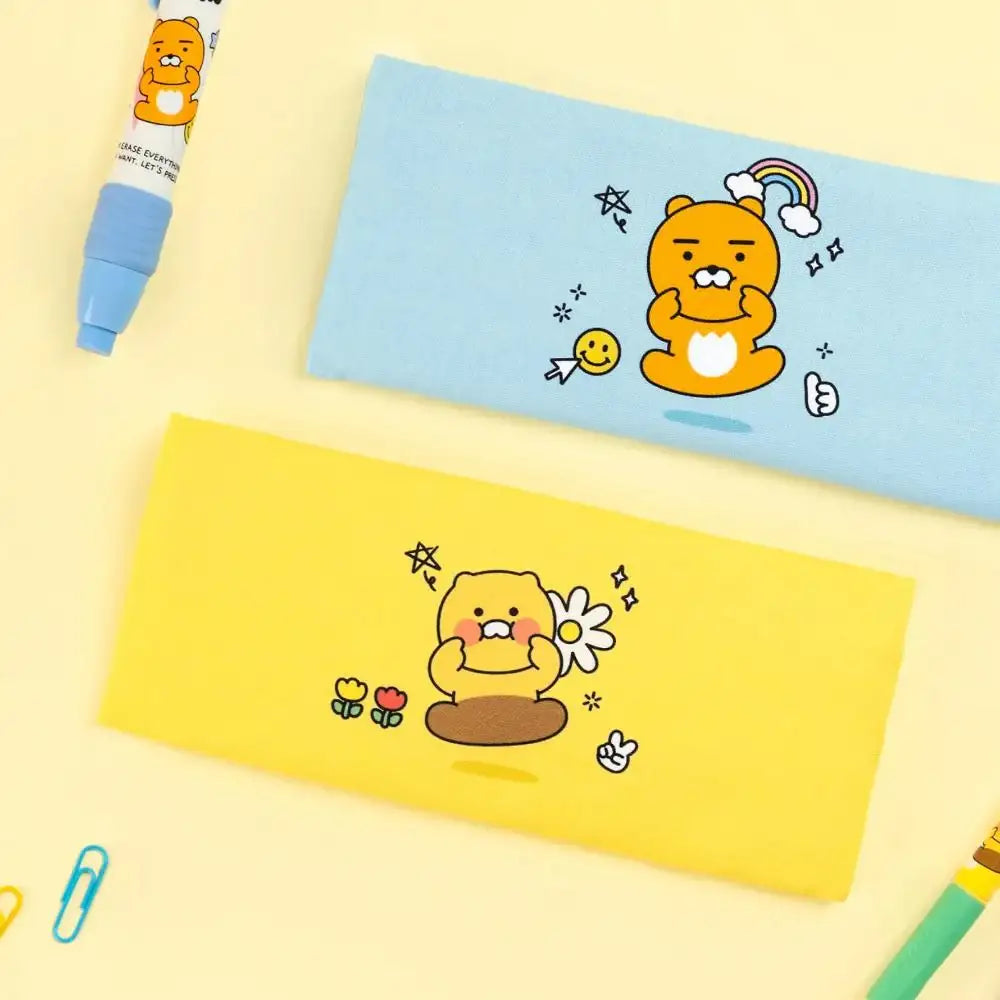 Kakao Friends - Seichee's Choonsik Fabric Flat Pencil Case – Harumio