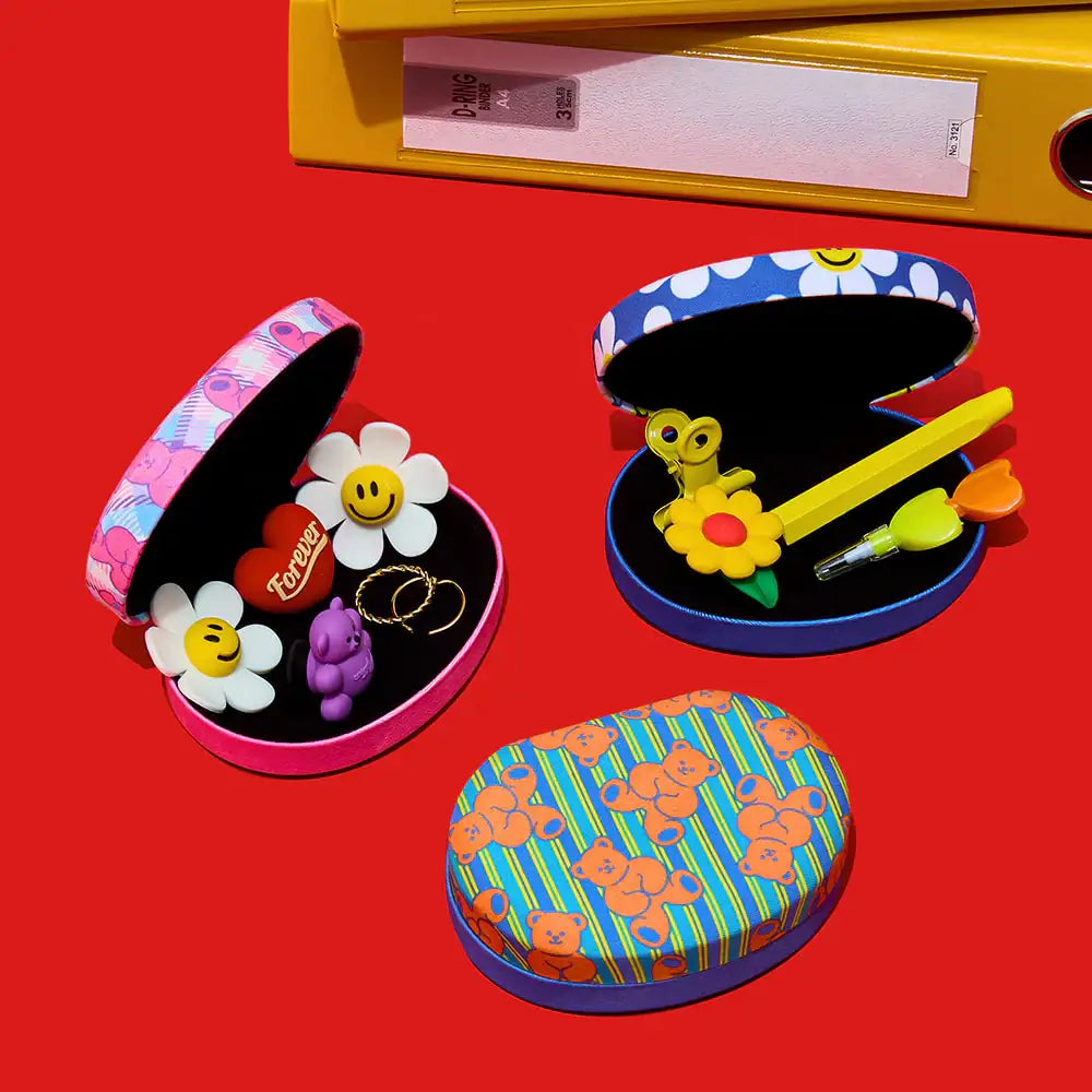Wiggle Wiggle - Round Jewelry Box – Harumio