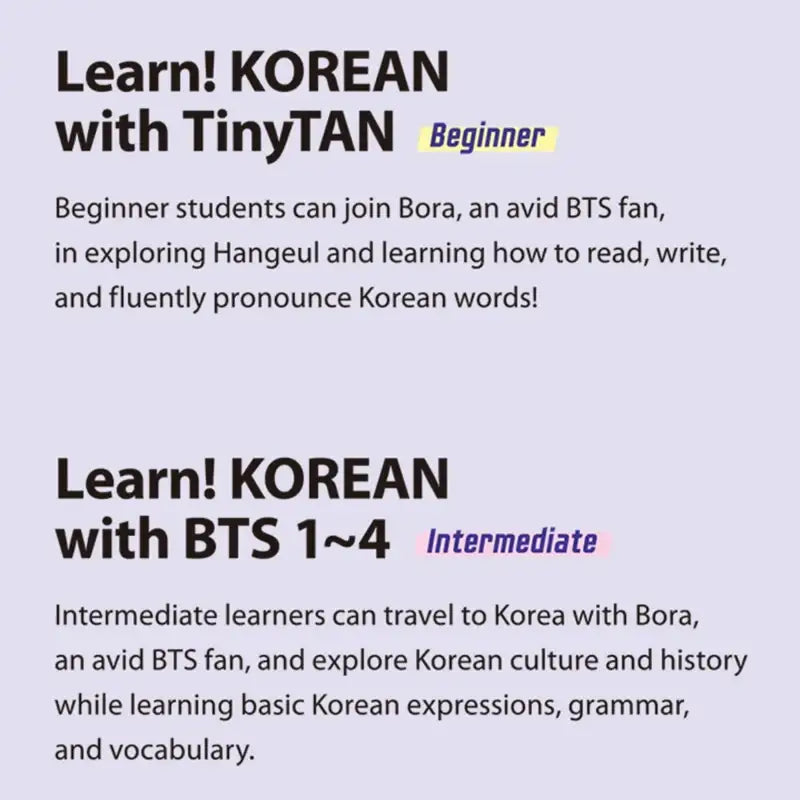 BTS - Learn! Korean with TinyTan – Harumio