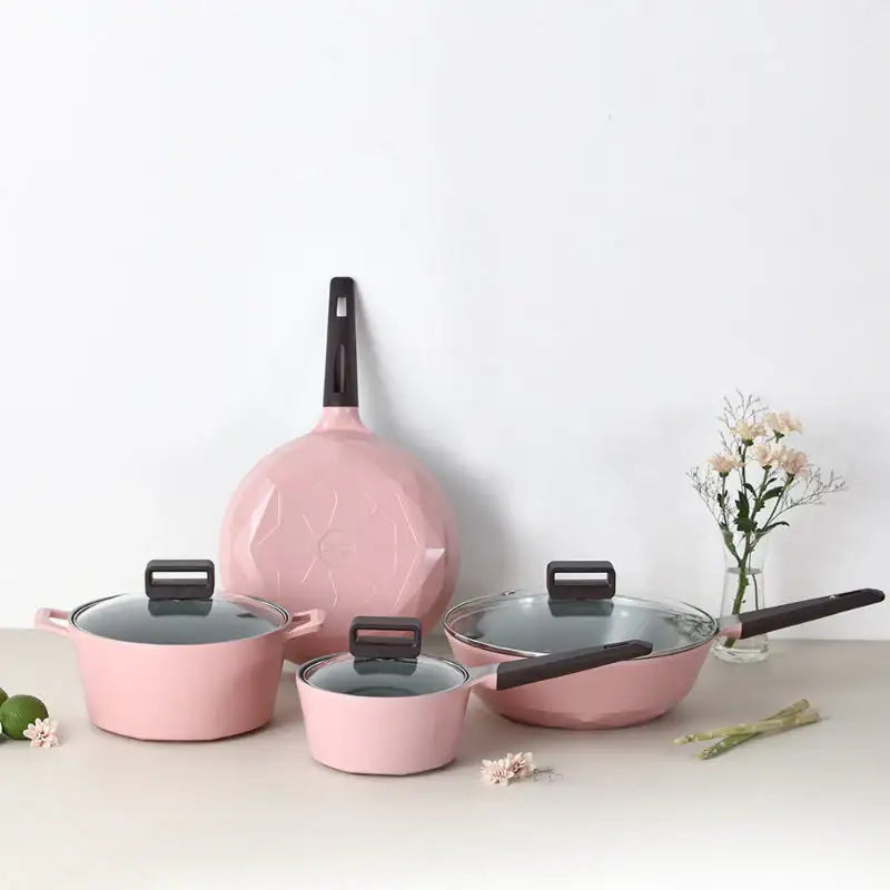 Neoflam - Rose Pink Cookware Set Of 4 – Harumio