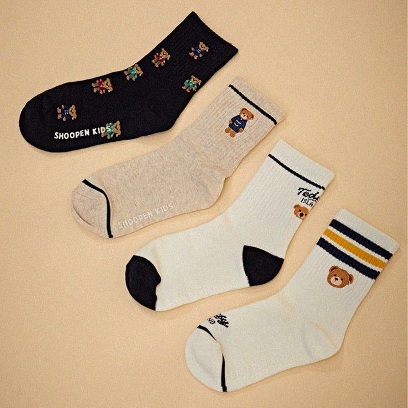 SHOOPEN x Teddy Island - Kids Teddy Socks 4P Set – Harumio