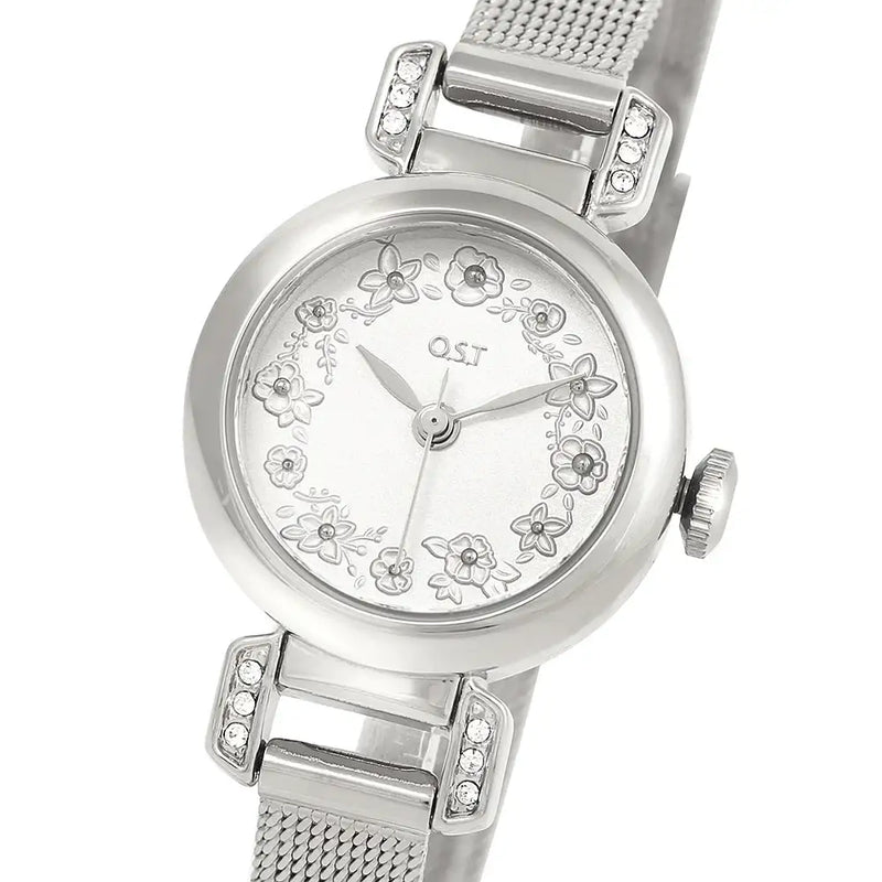 OST - Lovely Bouquet Silver Mesh Watch – Harumio