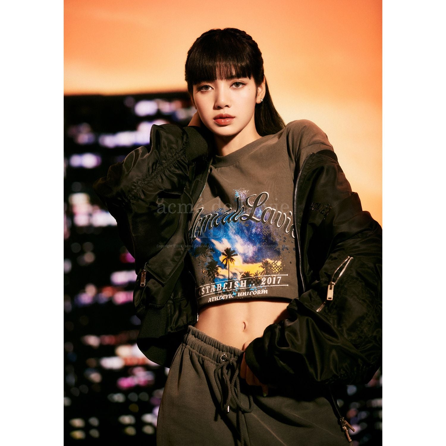 ADLV x Lisa - Tropical Script Logo Short Sleeve T-Shirt – Harumio