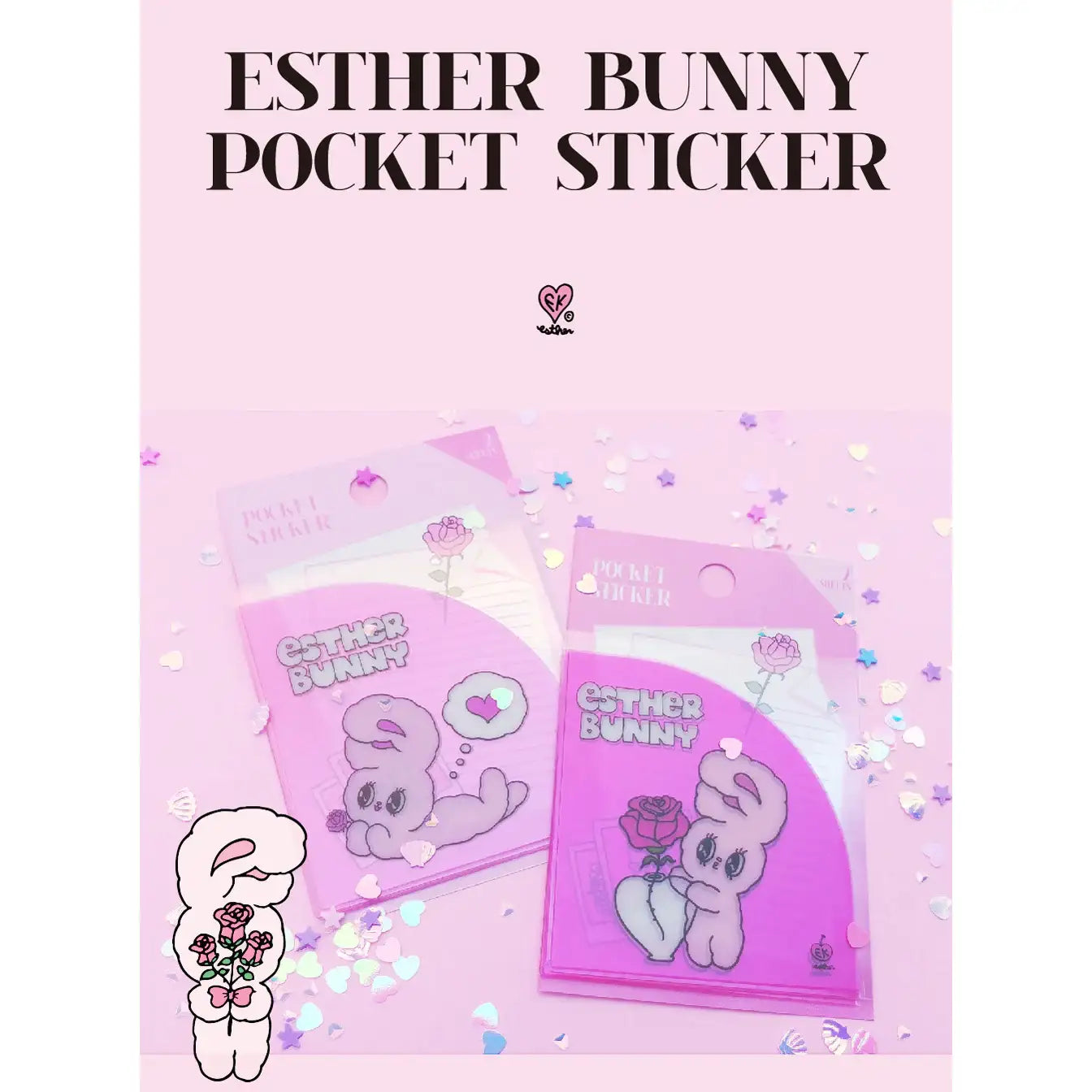 Esther Bunny - Pocket Sticker – Harumio