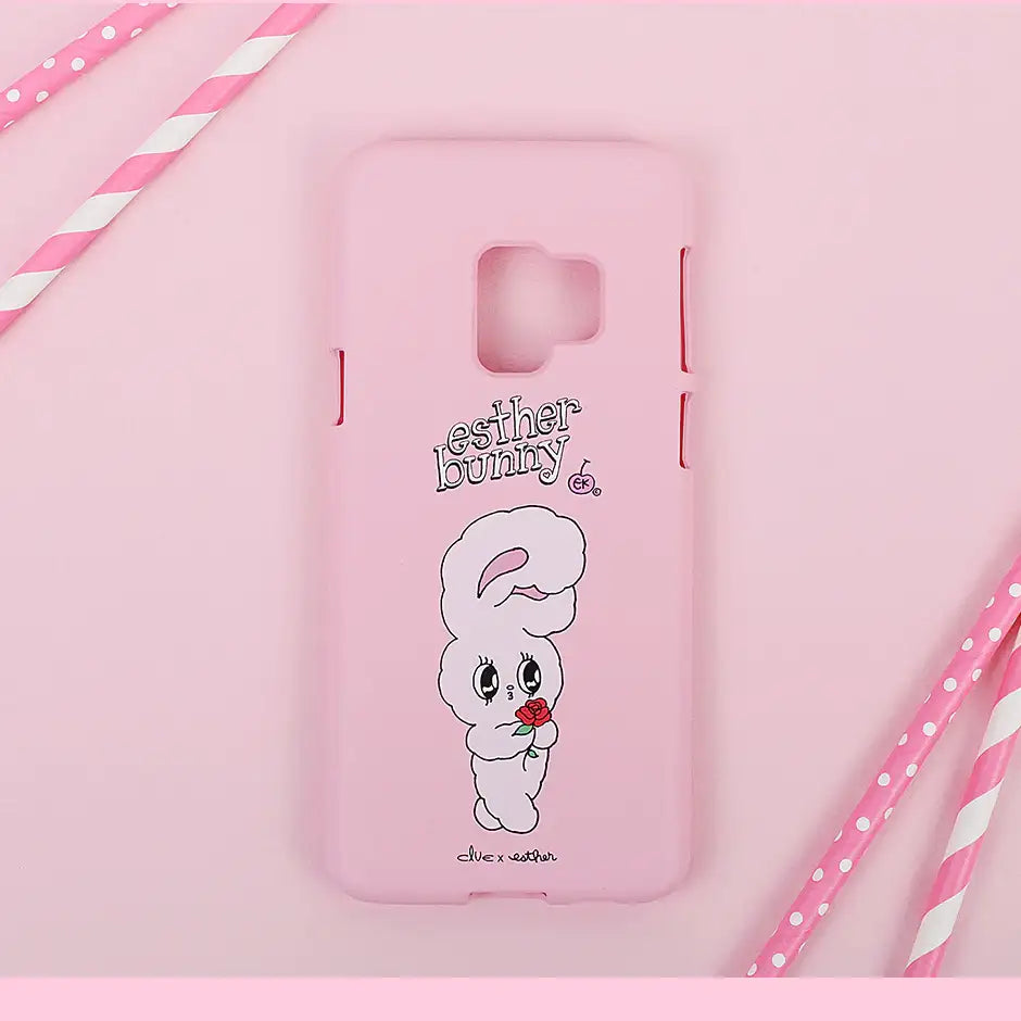 Clue X Esther Bunny - Strawberry Milk Phone Case for Galaxy S9 – Harumio