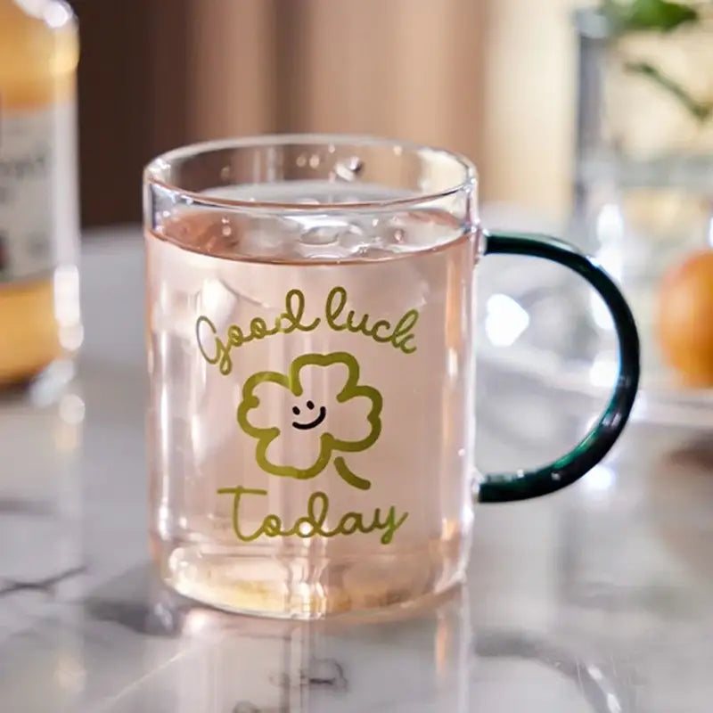 Korean Mine Lettering - Heat Resistant Glass Mug – Harumio